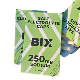 BIX Salt Electrolyte Capsules - Sodium 250mg for Hydration | Megango